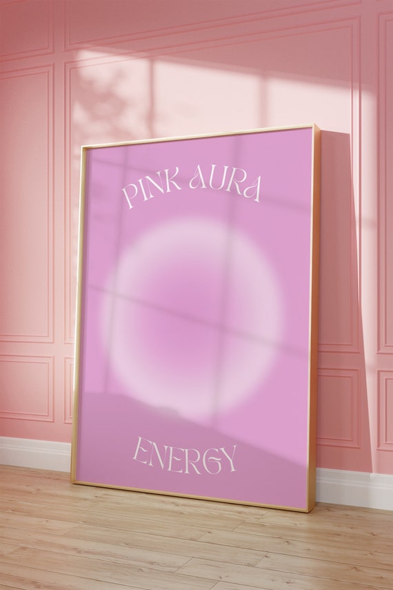 Pink Aura Poster Instant Printable Download Angel Number Wall - Etsy