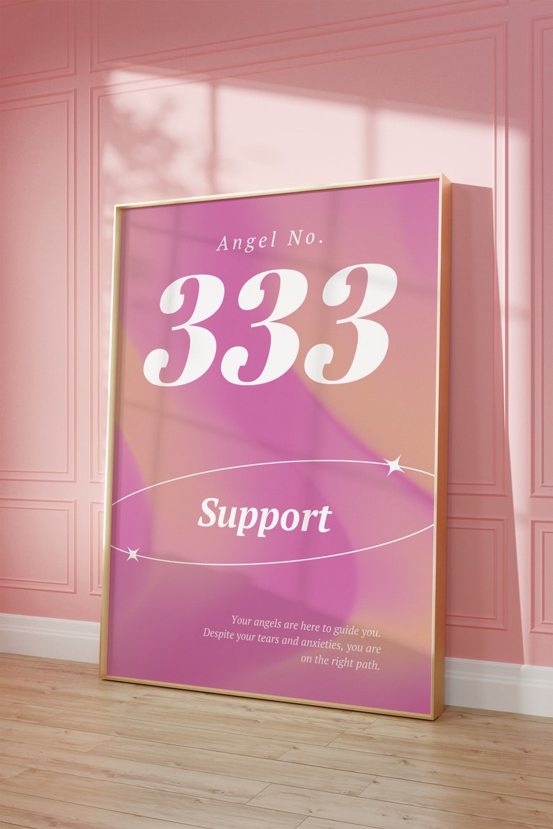 Aura Angel Number Poster 333 Instant Printable Download Angel - Etsy