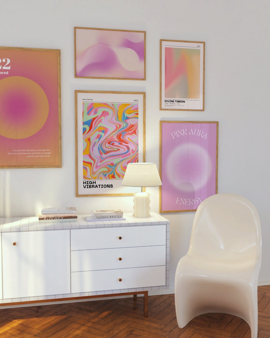 Aura Gradient Posters, Retro Psychedelic Wall Art (INSTANT PRINTABLES ...