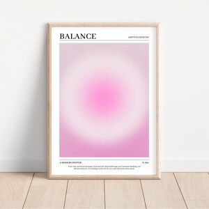 Pink Aura Poster Set, Set of 3 Affirmation Poster, Trust Graident ...