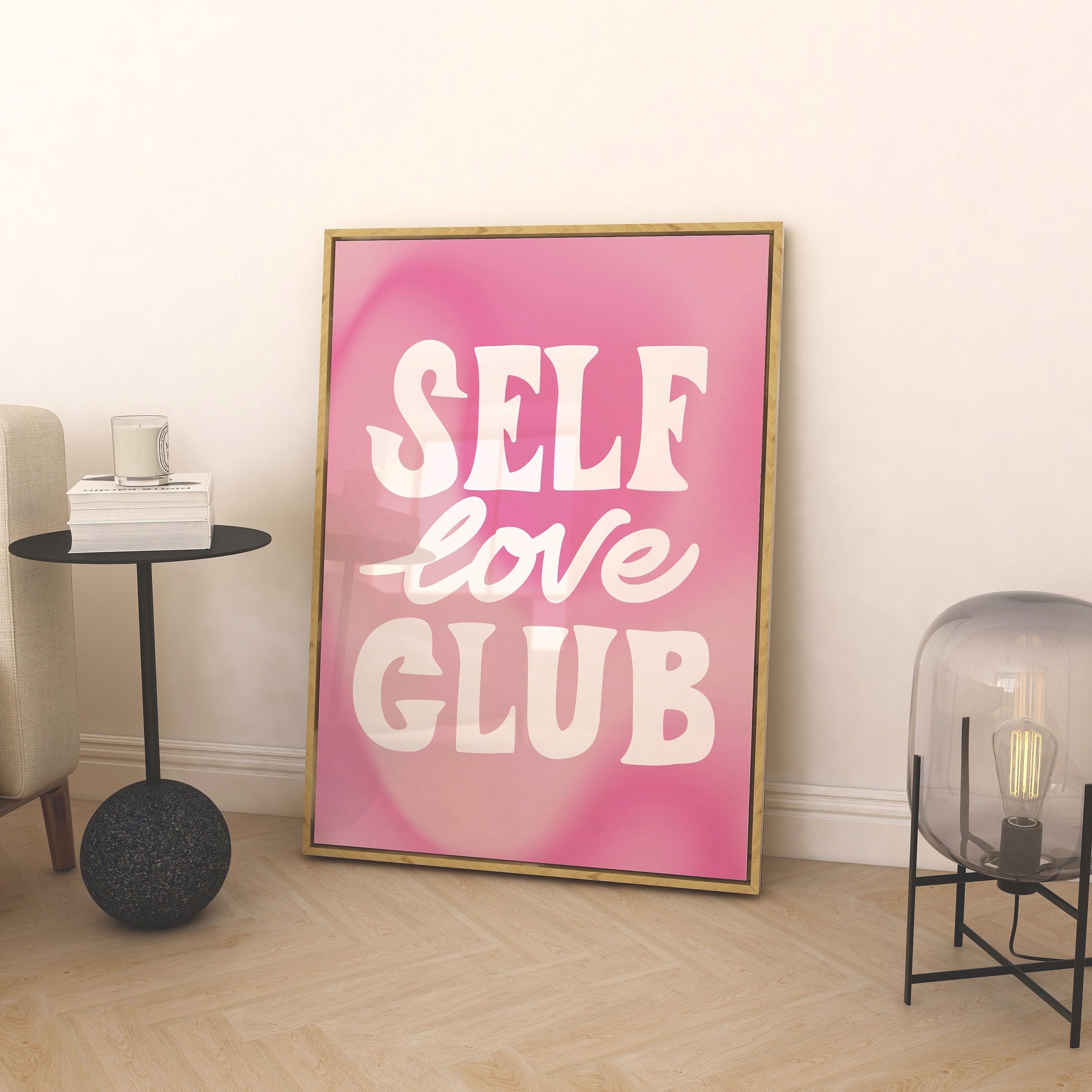 Self Love Poster, Aura Poster Print, Pastel Pink Poster, Y2k Poster ...