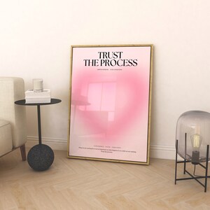 Trust the Process Poster, Pastel Pink Poster, Gradient Poster ...