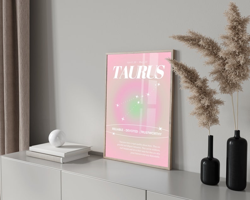 TAURUS Star Sign Instant Download Print Zodiac Art Printable - Etsy