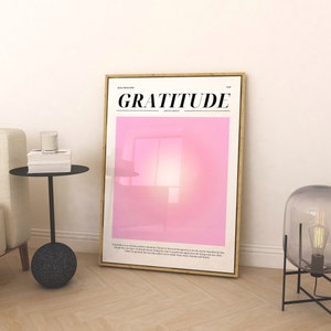 Pink Gradient Wall Art, Aura Poster Print, Mental Health Poster ...