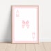 Trendy Pink Bows Wall Art Set of 3, Coquette Room Decor Preppy Poster ...