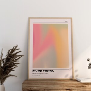 Divine Timing Printable Wall Art, Spiritual Art Print, Aura Poster Set ...