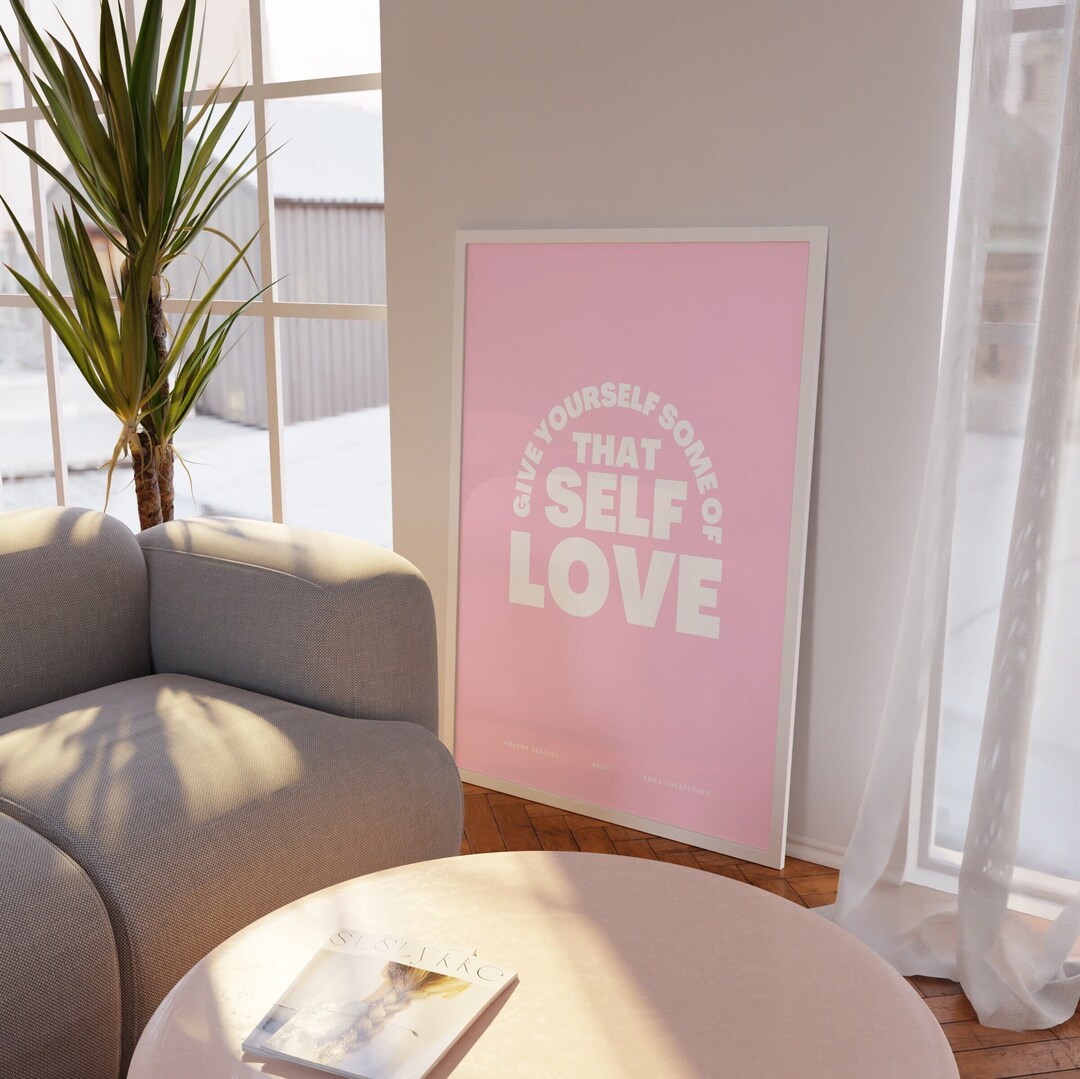 Pink Affirmation Poster Instant Download, Trust the Process, Retro ...