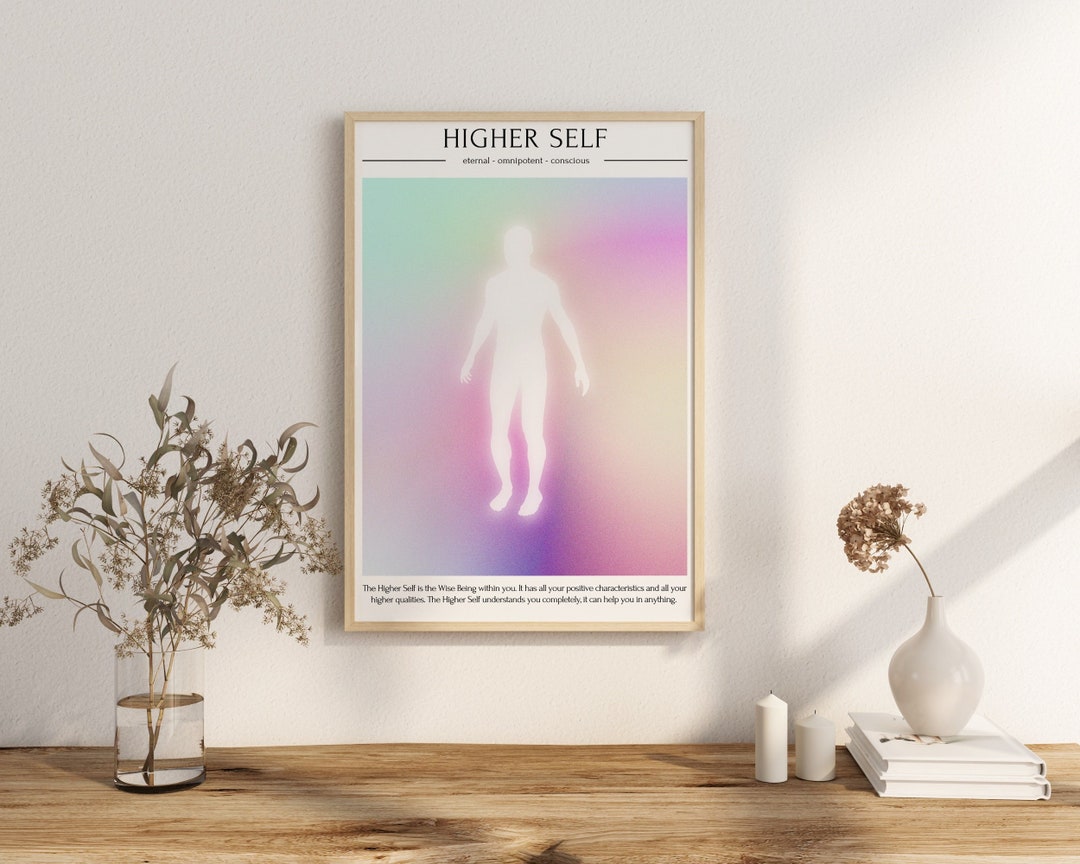 Higher Self Aura Poster, Retro Gradient Poster, Affirmation Poster ...