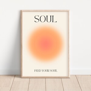 Soul Gradient Aura Poster, Spiritual Print, Trendy Retro Wall Art ...