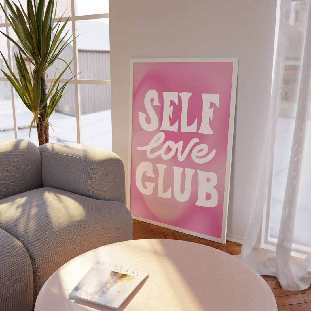 Self Love Poster, Aura Poster Print, Pastel Pink Poster, Y2k Poster ...