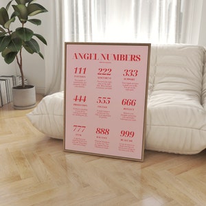 Angel Number Collection Aura Posters Angel Number Poster - Etsy