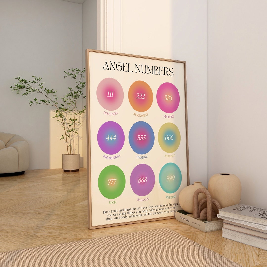 Angel Number Collection, Aura Posters, Angel Number Poster, Gradient ...