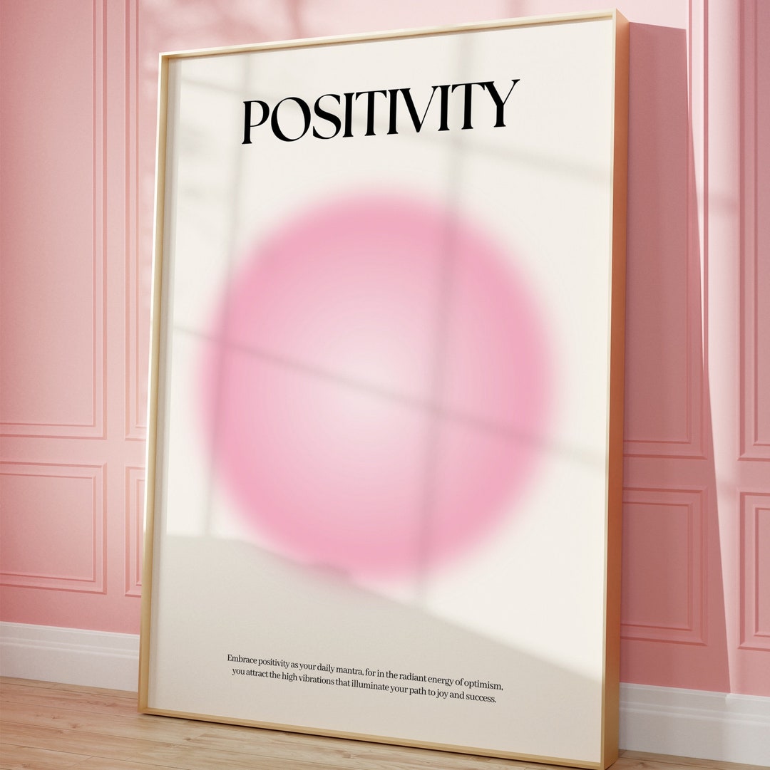Pink Aura Poster, Gradient Print, Spiritual Print, Abstract Colour ...