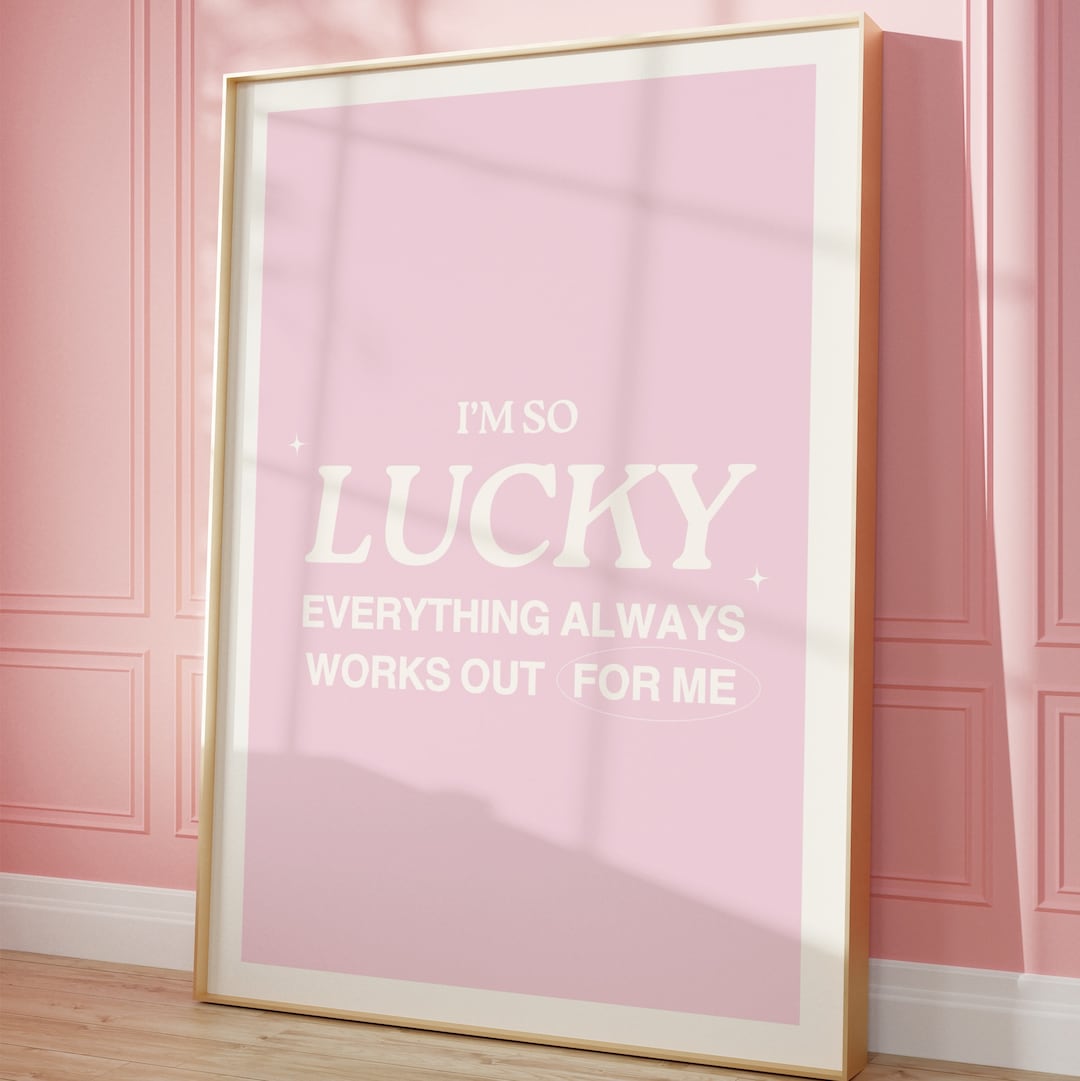 Pastel Pink Positive Quote Poster, Pink Retro Typography Wall Poster, Positive Trendy Aesthetic ...