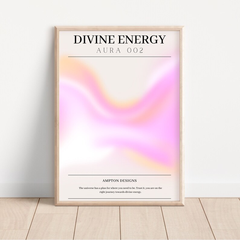 Positive Aura Posters Set of 3 Spiritual Poster Grainy - Etsy