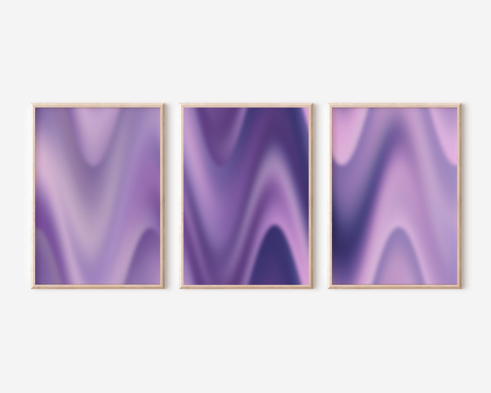 Purple Gradient Posters Set of 3, Spiritual Poster, Grainy Gradient ...