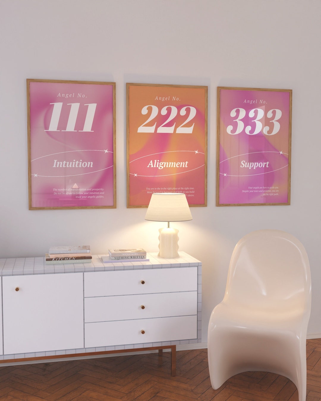Set OF 3 Gradient Aura Angel Number Printables, Spiritual Download ...