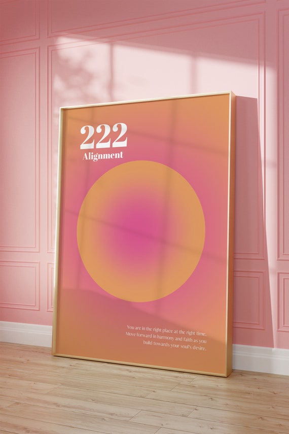 Angel Number Poster 222 Instant Download Poster Aura Energy - Etsy UK