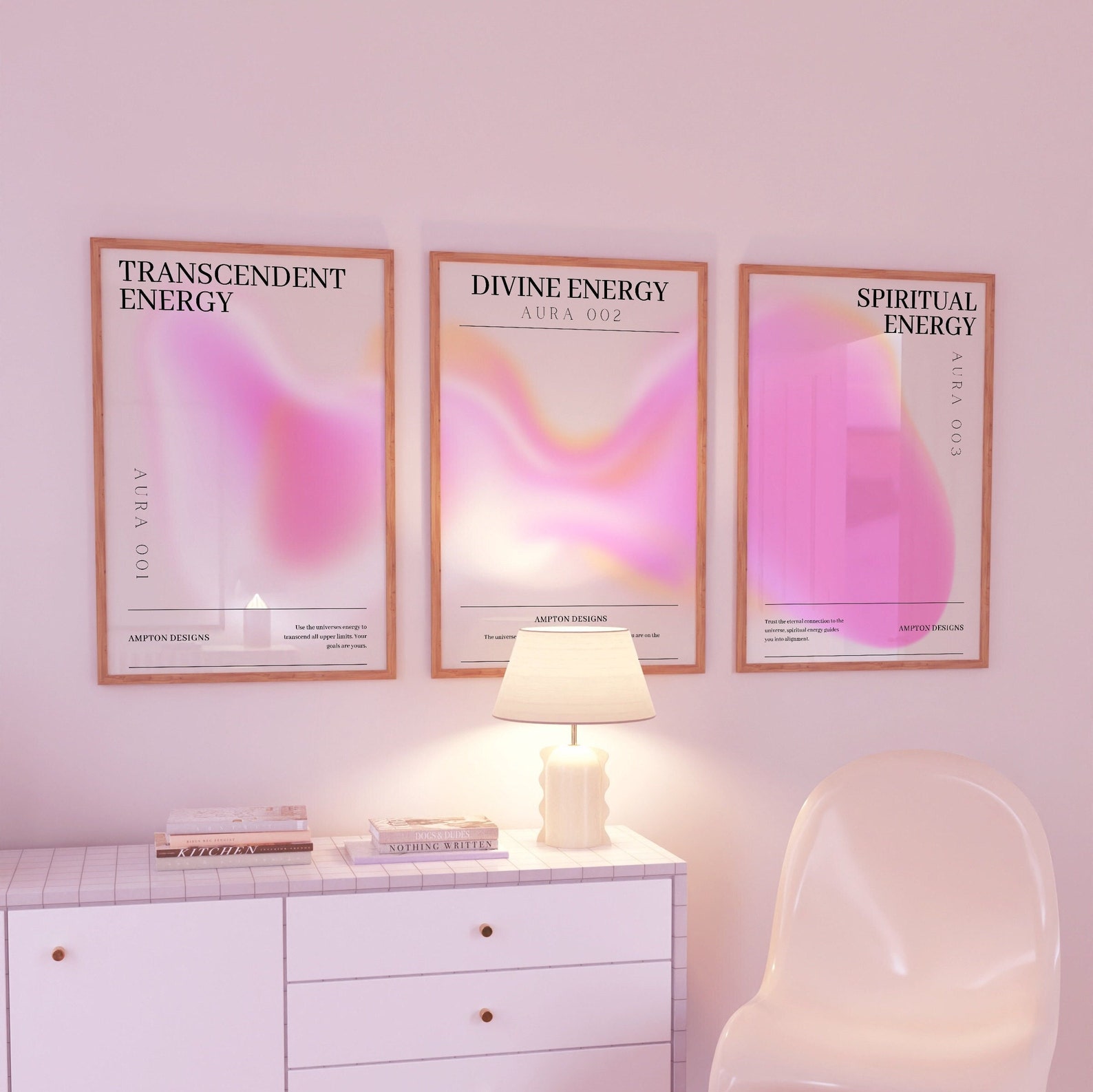 Positive Aura Posters Set of 3 Spiritual Poster Grainy - Etsy UK
