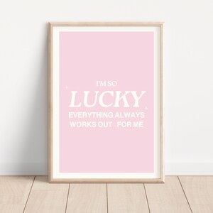 Pastel Pink Positive Quote Poster, Pink Retro Typography Wall Poster ...
