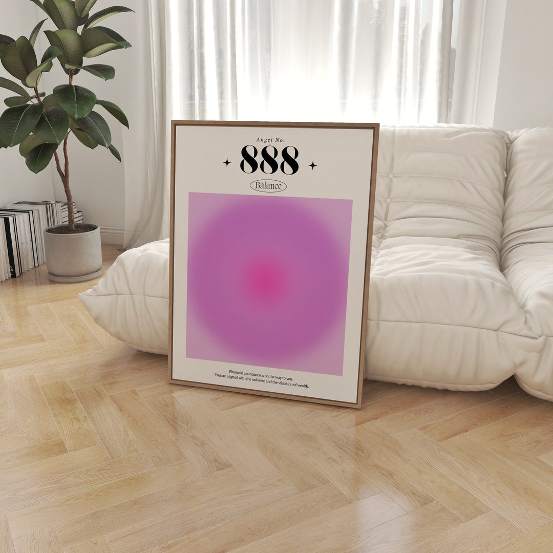888 Angel Number Poster, Angel Number Wall Art, Aura Poster, Aura Print ...