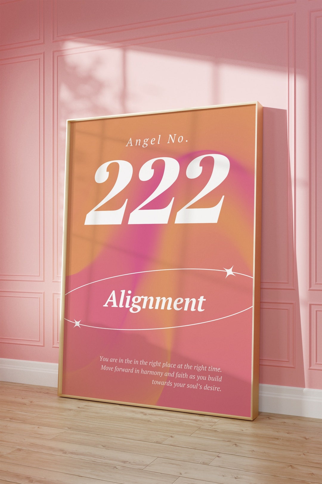 Aura Angel Number Poster 222 Instant Printable Download, Angel Number ...