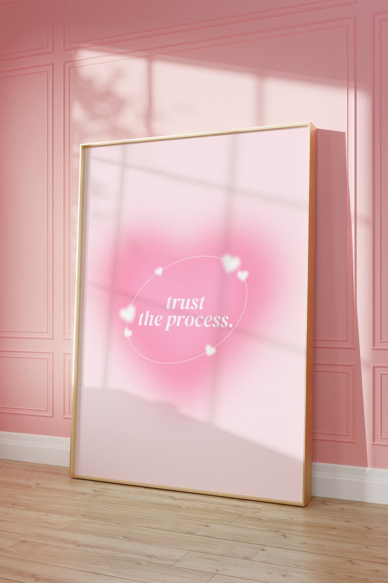 Pink Grainy Gradient Affirmation Poster Instant Download - Etsy UK
