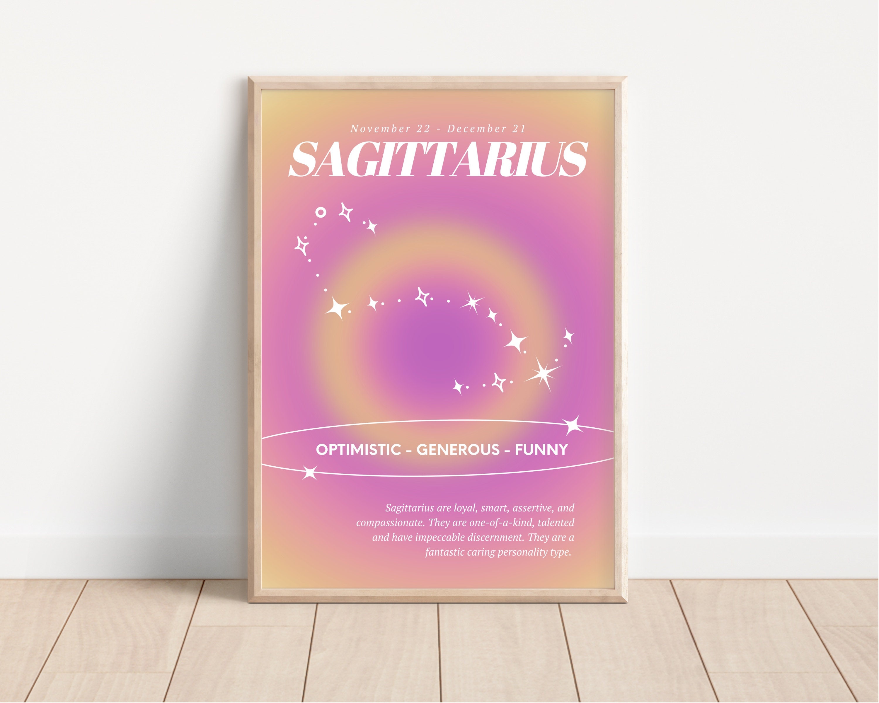 Sagittarius Star Sign Instant Download Print Zodiac Art - Etsy