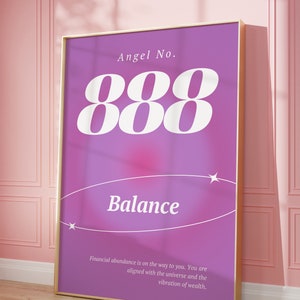 Aura Angel Number Poster 888 Instant Printable Download, Angel Number ...
