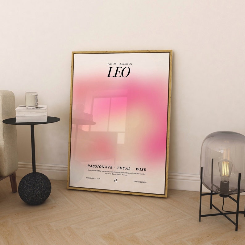 LEO Star Sign Instant Download Print Zodiac Art Printable - Etsy