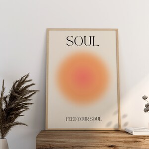 Soul Gradient Aura Poster, Spiritual Print, Trendy Retro Wall Art ...