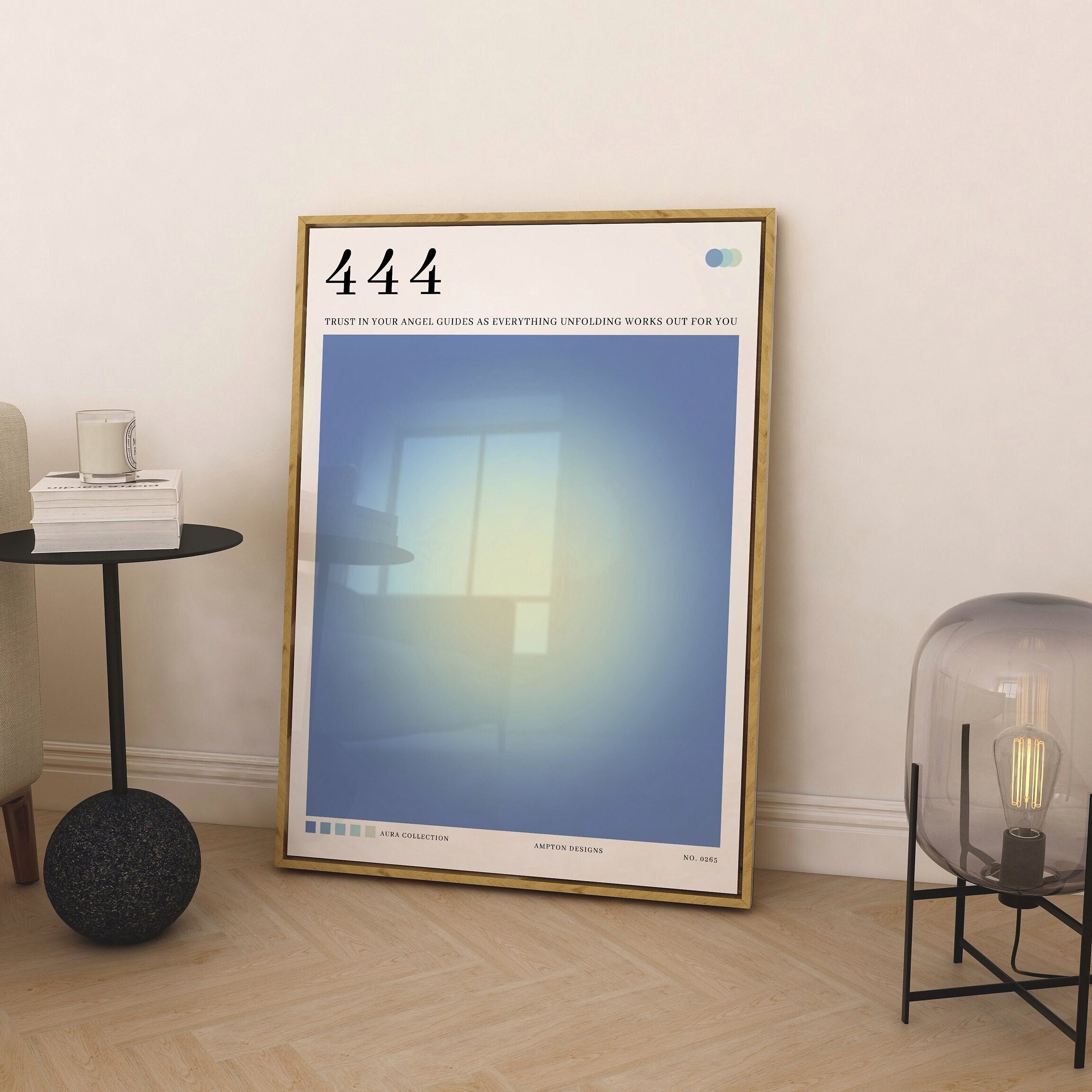 Angel Number Poster 444 Poster Aura Poster Angel Number - Etsy