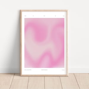 Pink Aura Poster Set, Set of 3 Affirmation Poster, Trust Graident ...