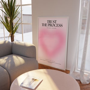 Trust the Process Poster, Pastel Pink Poster, Gradient Poster ...