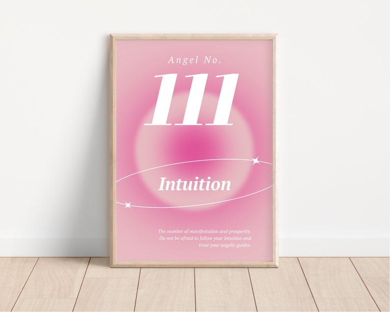 SET of 3 Angel Number Set 111222333 Aura Posters Angel - Etsy