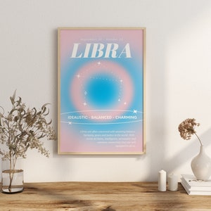 LIBRA Star Sign Instant Download Print, Zodiac Art Printable, Spiritual ...