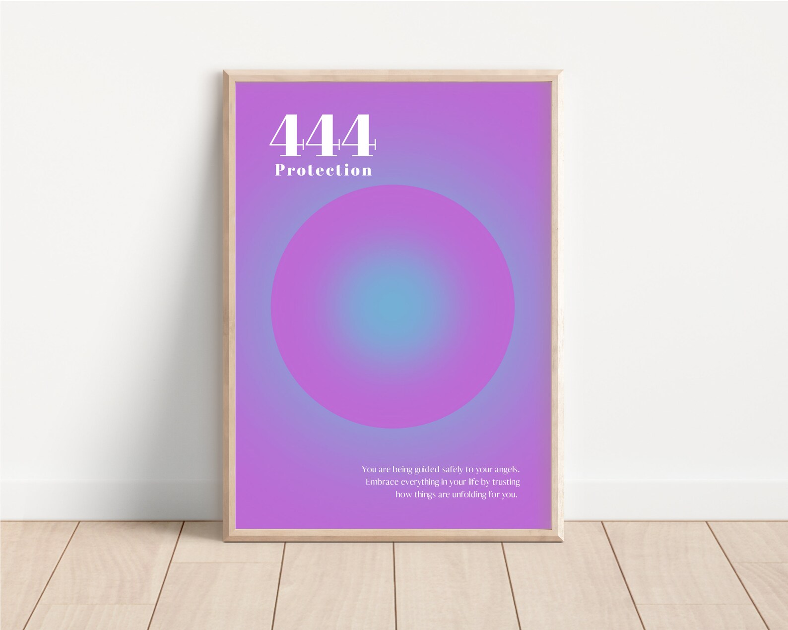 SET OF 3 Gradient Angel Numbers Print Set 444 555 666 - Etsy