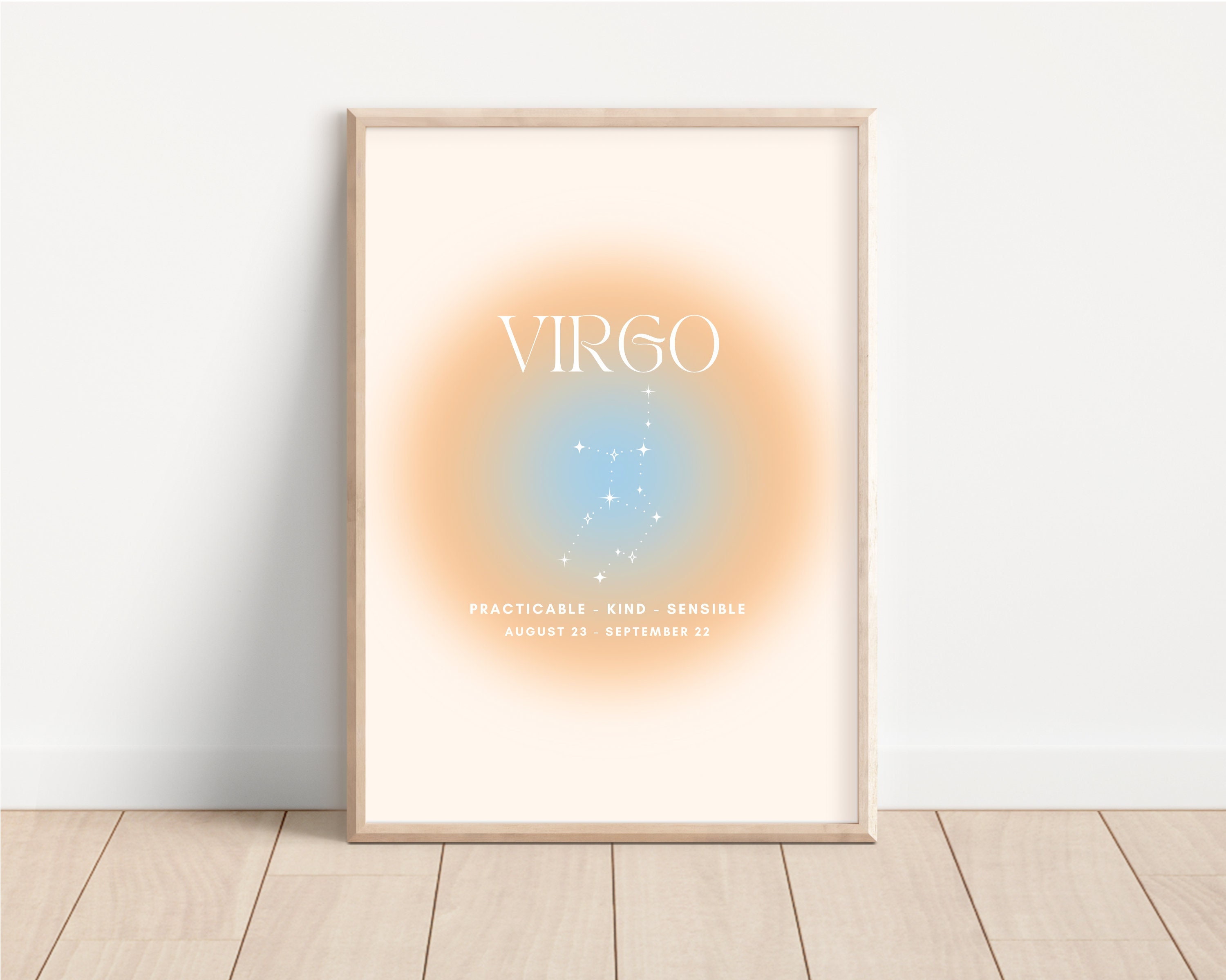 VIRGO Star Sign Instant Download Print, Zodiac Art Printable, Spiritual ...