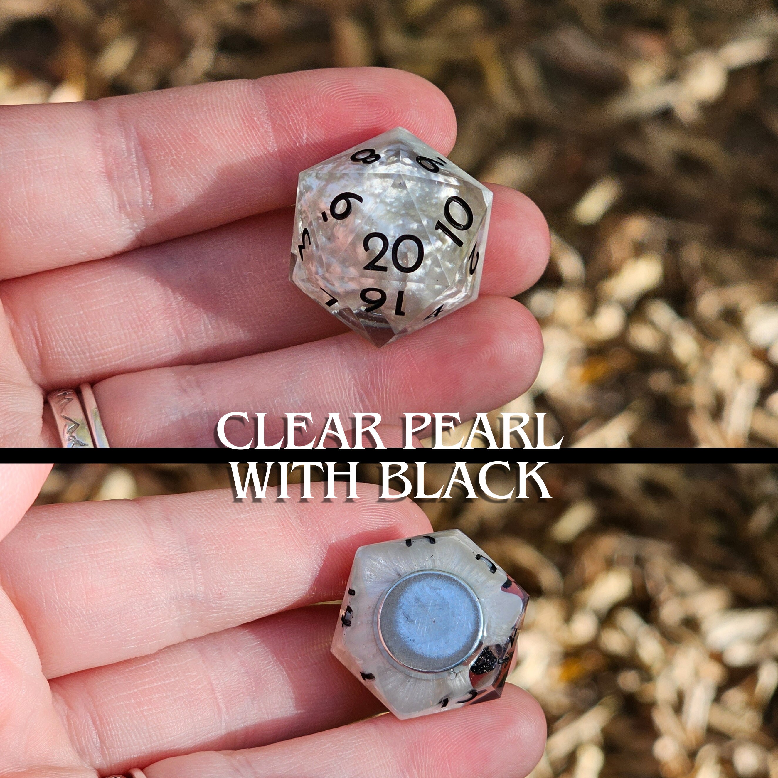 D20 Magnet Black Thru White - Etsy