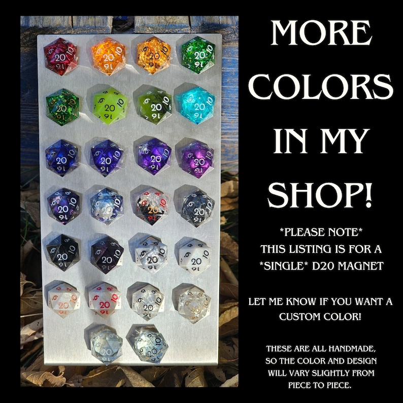 D20 Magnet - Red Thru Blue - Etsy