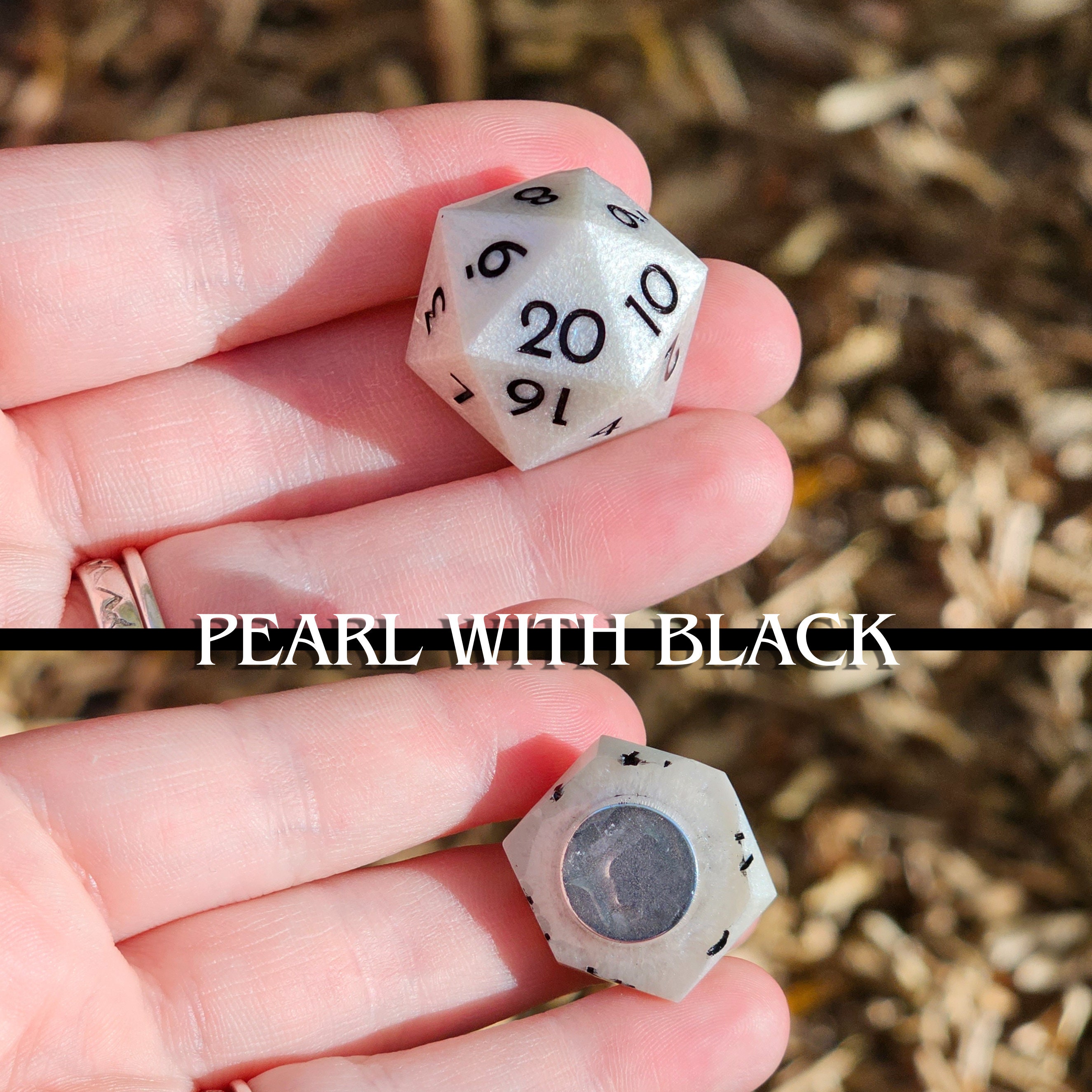 D20 Magnet Black Thru White - Etsy