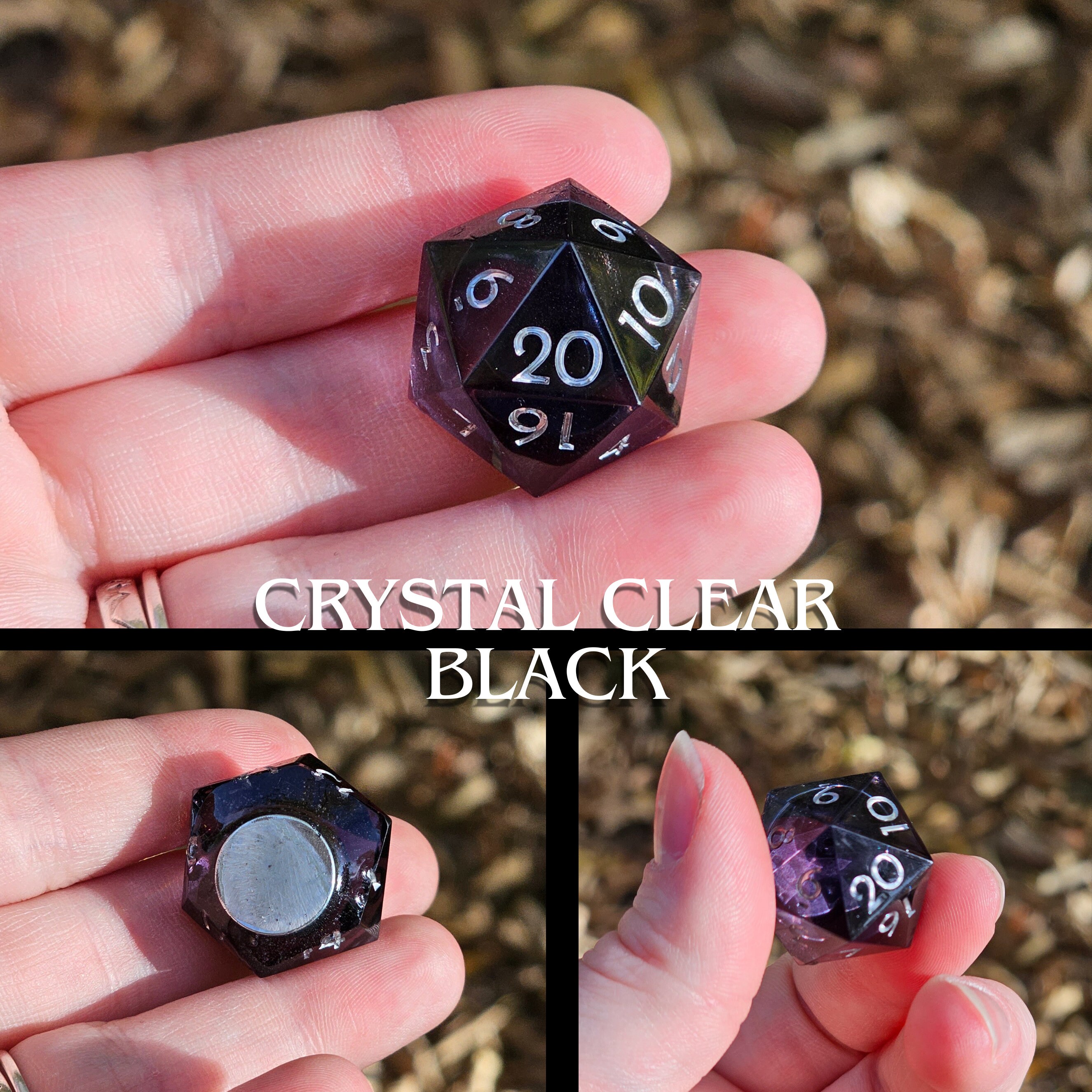 D20 Magnet - Black Thru White - Etsy