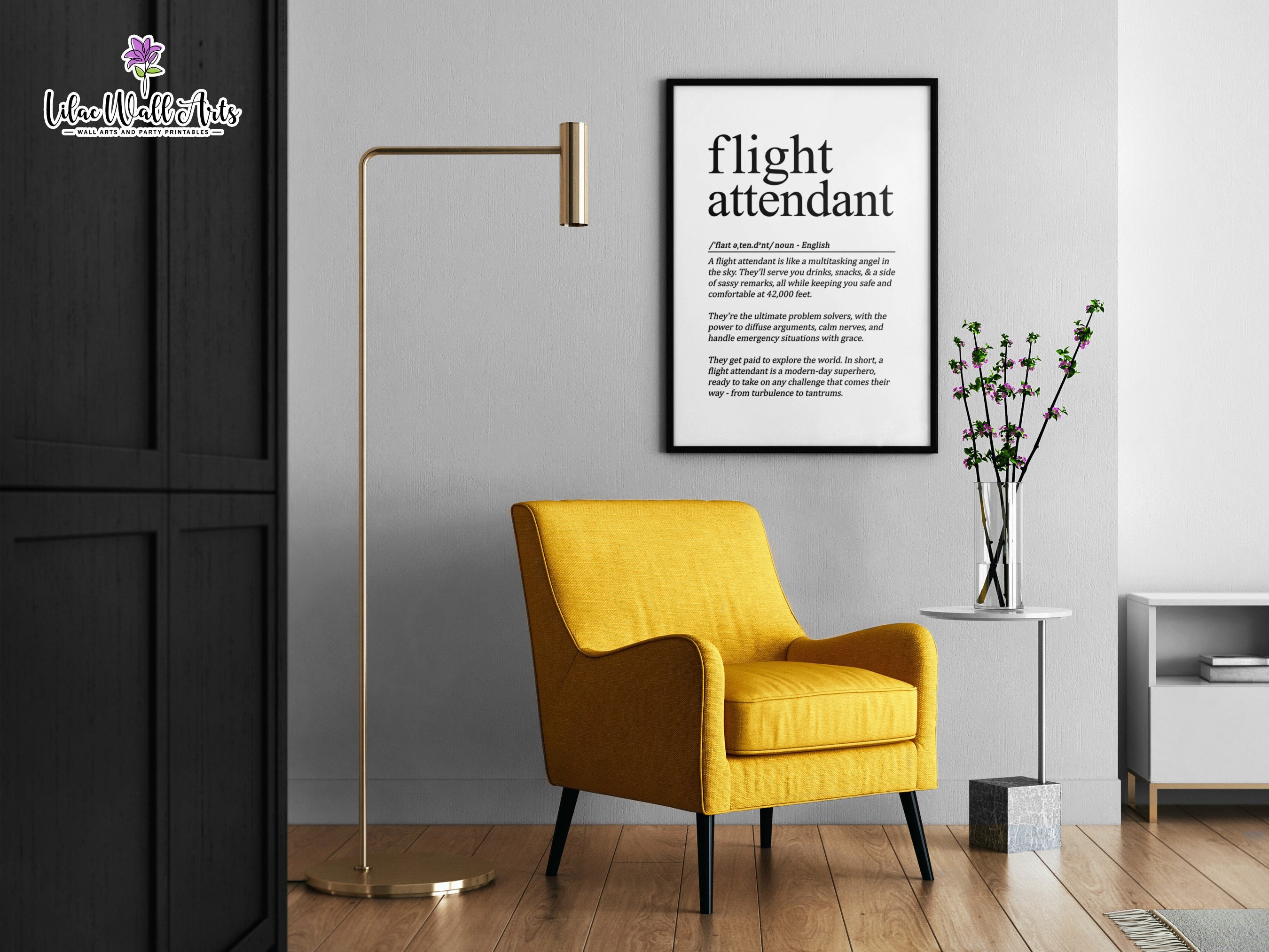 Flight Attendant Definition Print: Cabin Crew Gift (digital Download ...