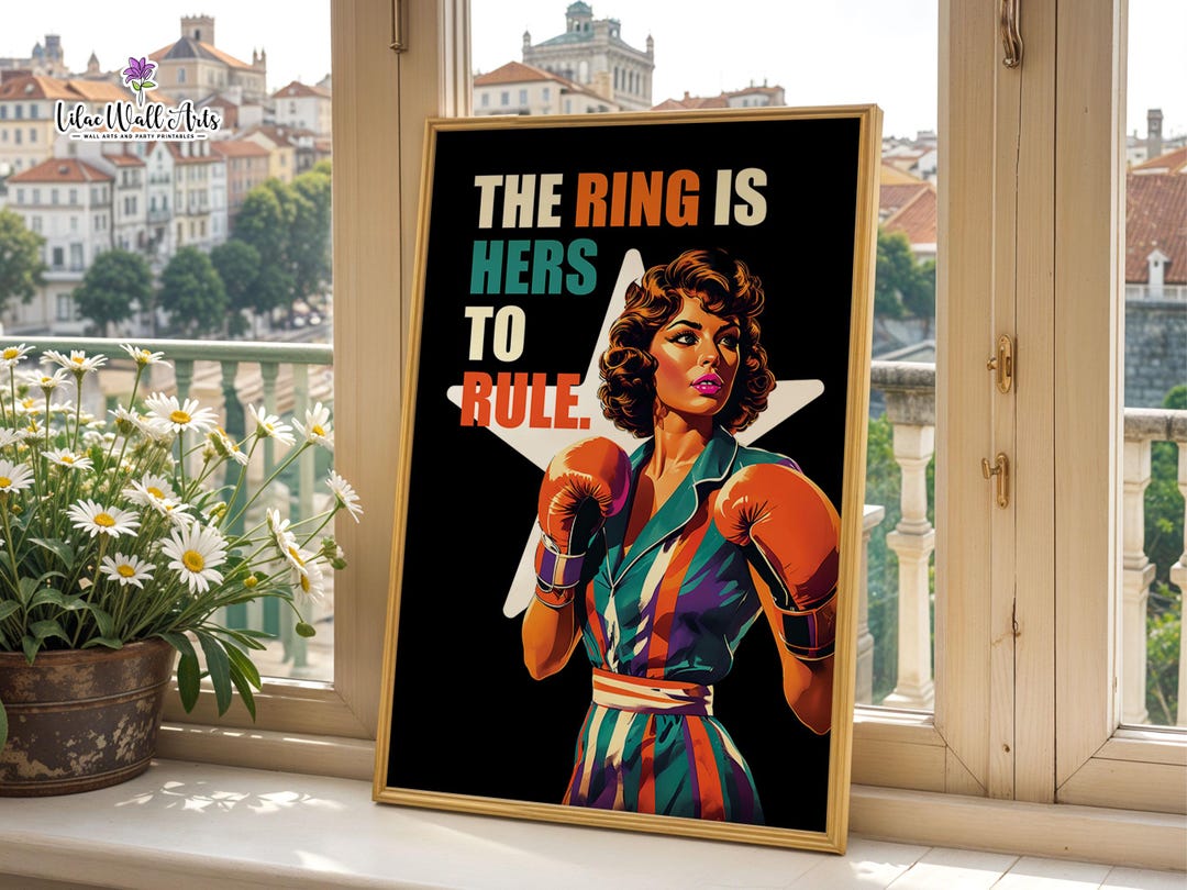 Boxing Wall Art Female Boxer Print Boxing Gloves Print Boxing Sports ...