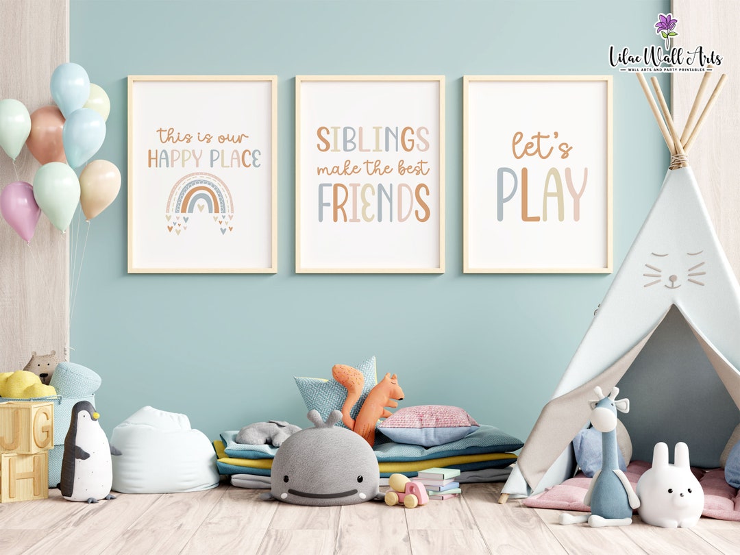 Set of 3 Playroom Prints, Playroom Art, Playroom Wall Decor, Kids ...