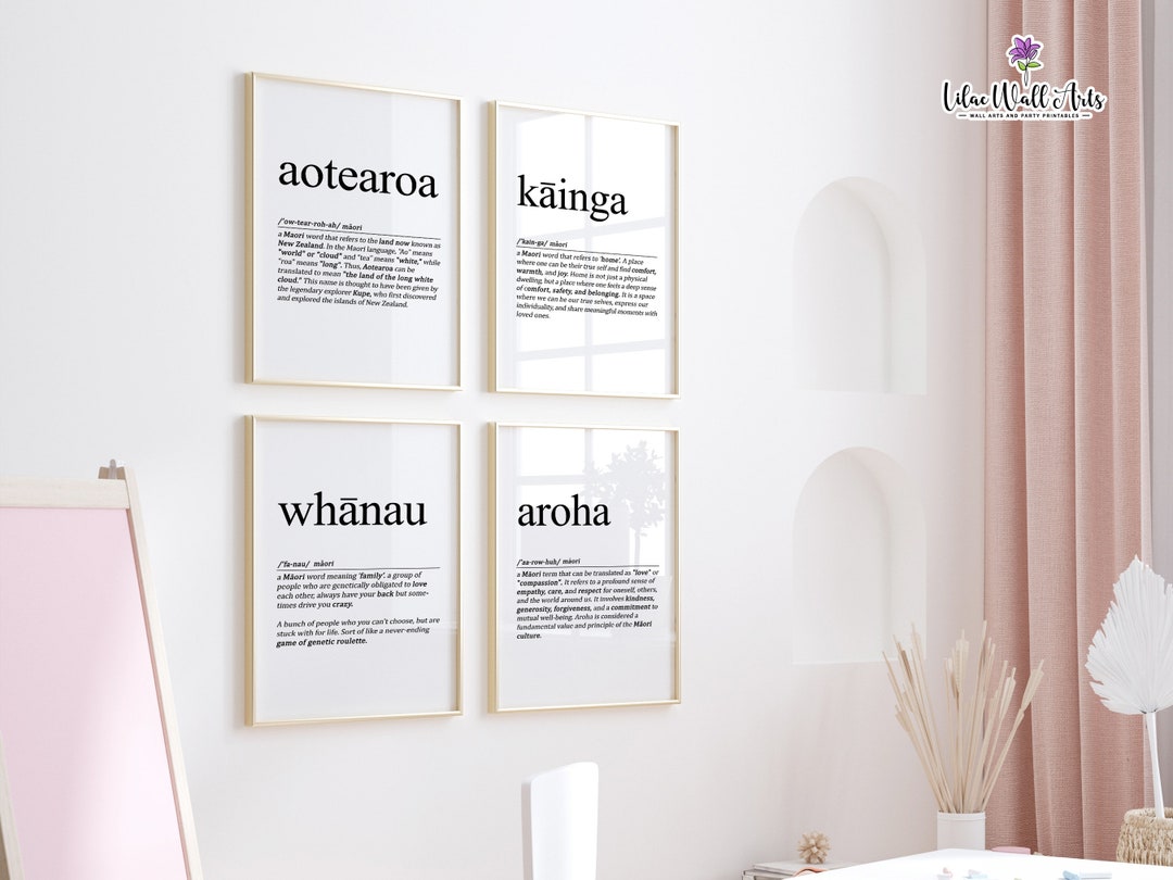 Set of 4 Maori Posters | Auckland New Zealand Maori Art Print | Maori ...