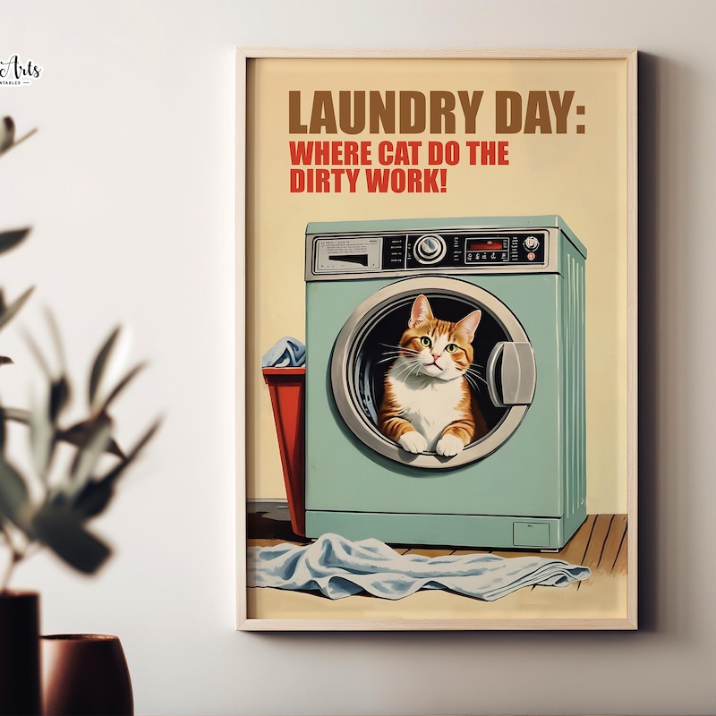 Retro Cat Posters - Etsy