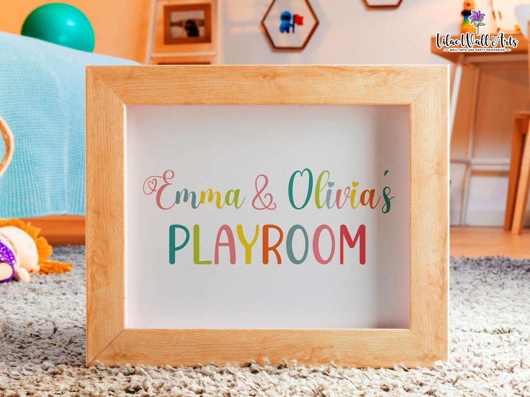 Personalized Playroom Printable Playroom Wall Art Playroom Print Girls ...