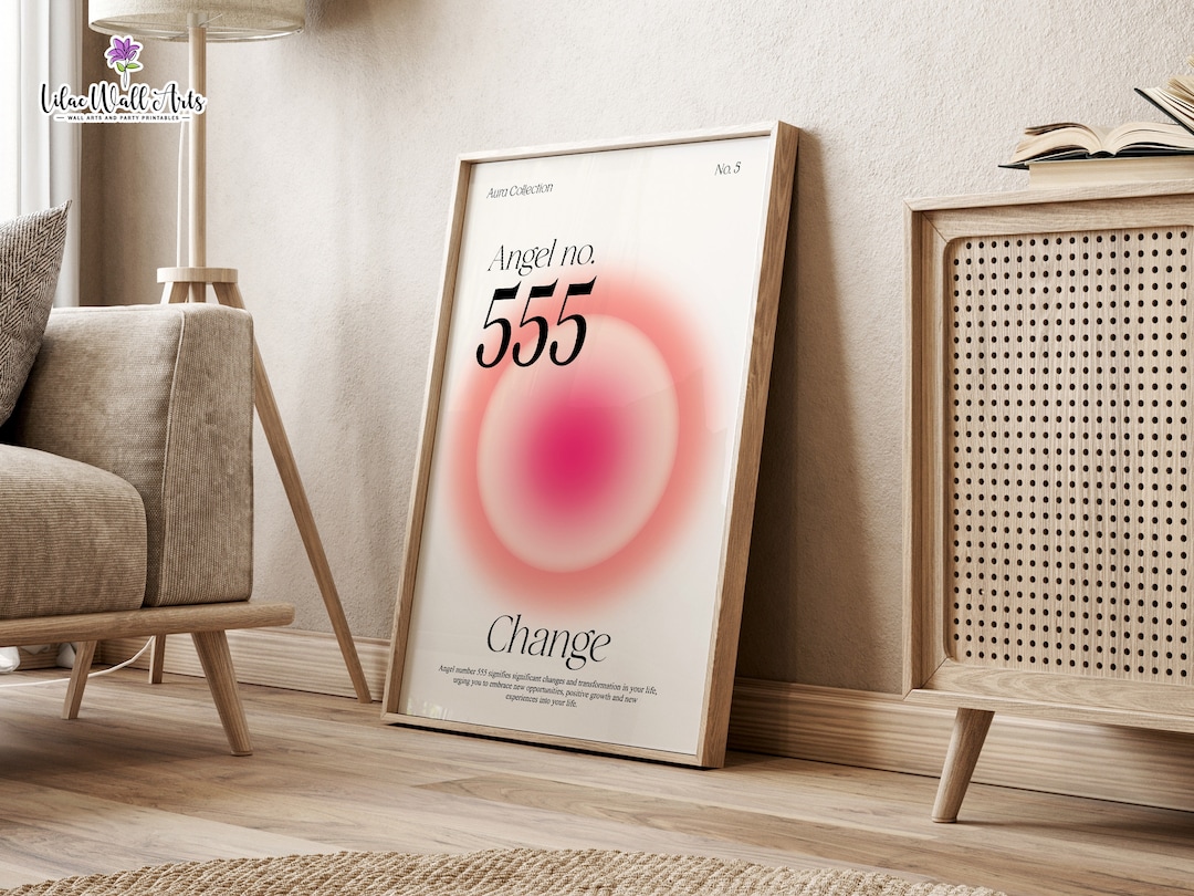 555 Angel Number 555 Manifest, 1234 Angel Number Poster, an Angel ...