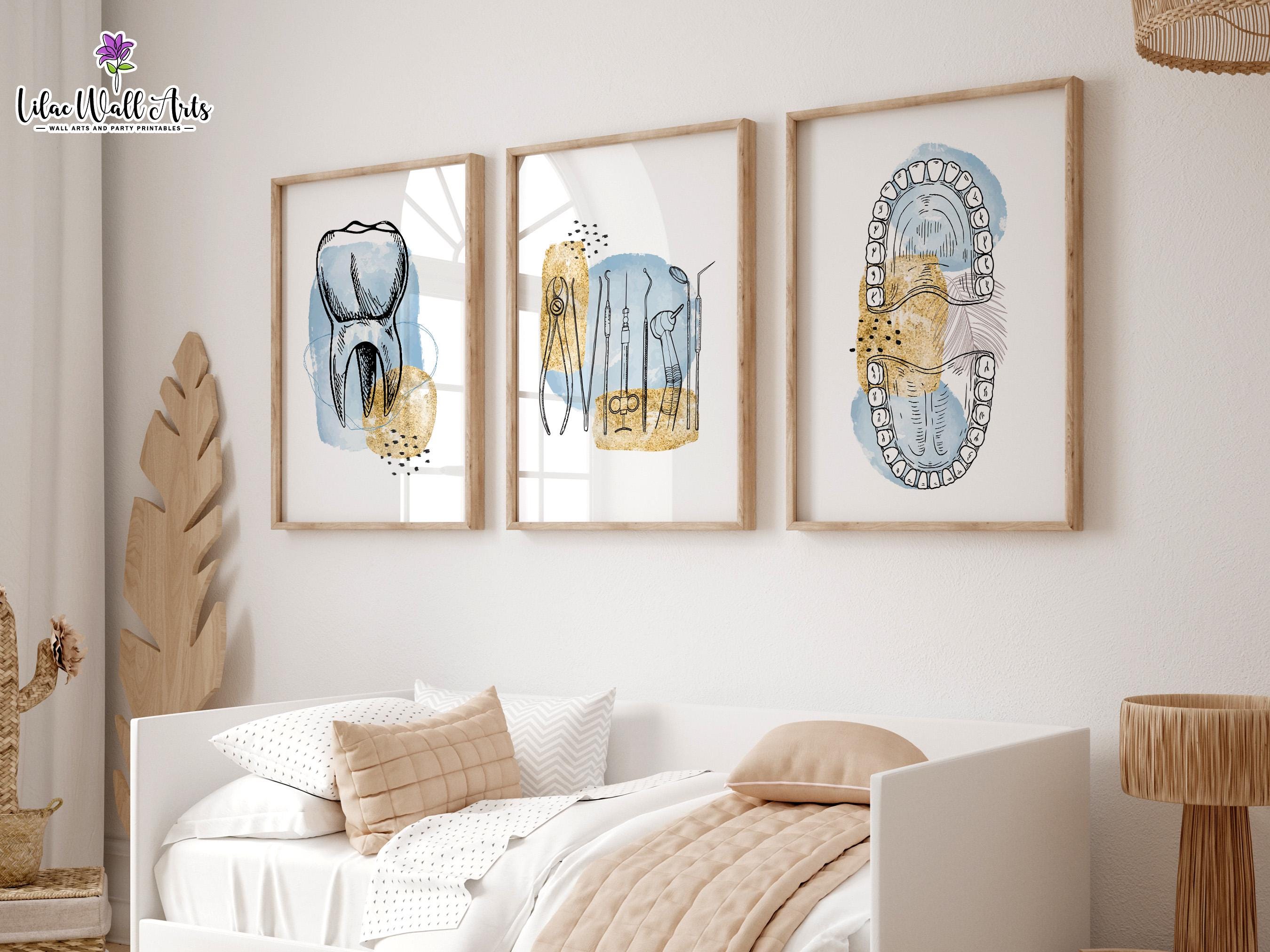 Dental Posters: Set of 6 Dental Anatomy Art Prints, Dentist Office ...